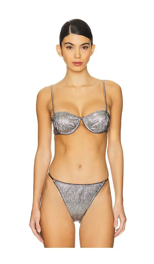 Love Stories Glow Bra In Metallic