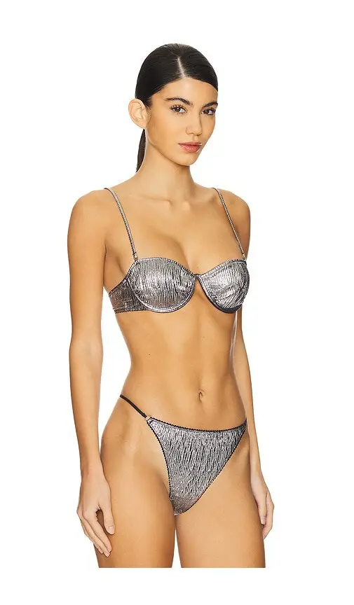 Love Stories Glow Bra In Metallic
