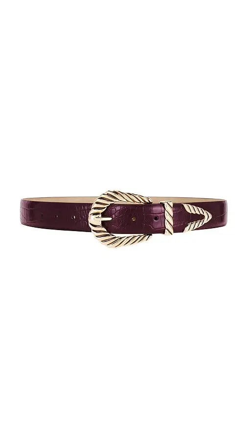 PETIT MOMENTS Modern Rodeo Belt In Burgundy - Burgundy & Gold