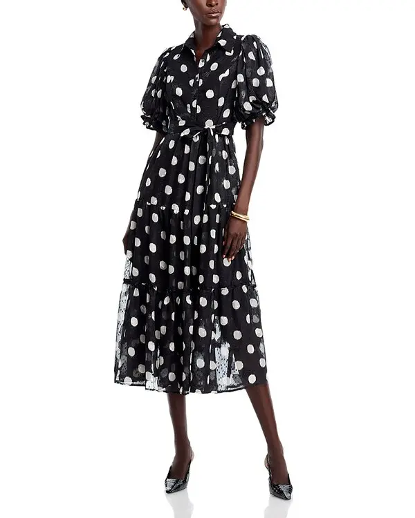 Gracia Polka Dot Dress - Black