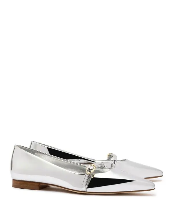 Larroude Irene Flats - Silver