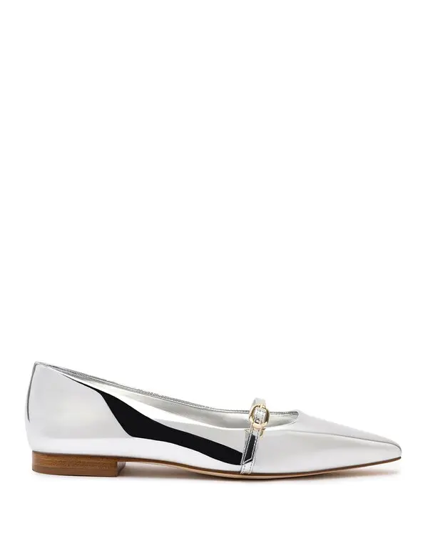 Larroude Irene Flats - Silver