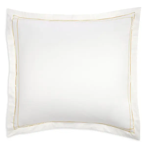 AMALIA HOME COLLECTION Dalila Sateen Euro Sham Exclusive - Cream/gold