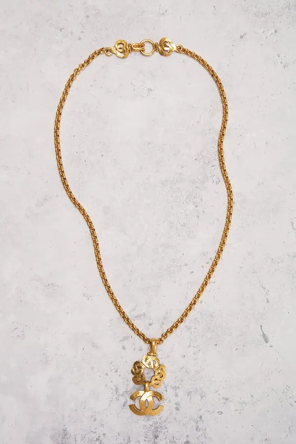 Chanel 1997 Coco Mark -tone Necklace