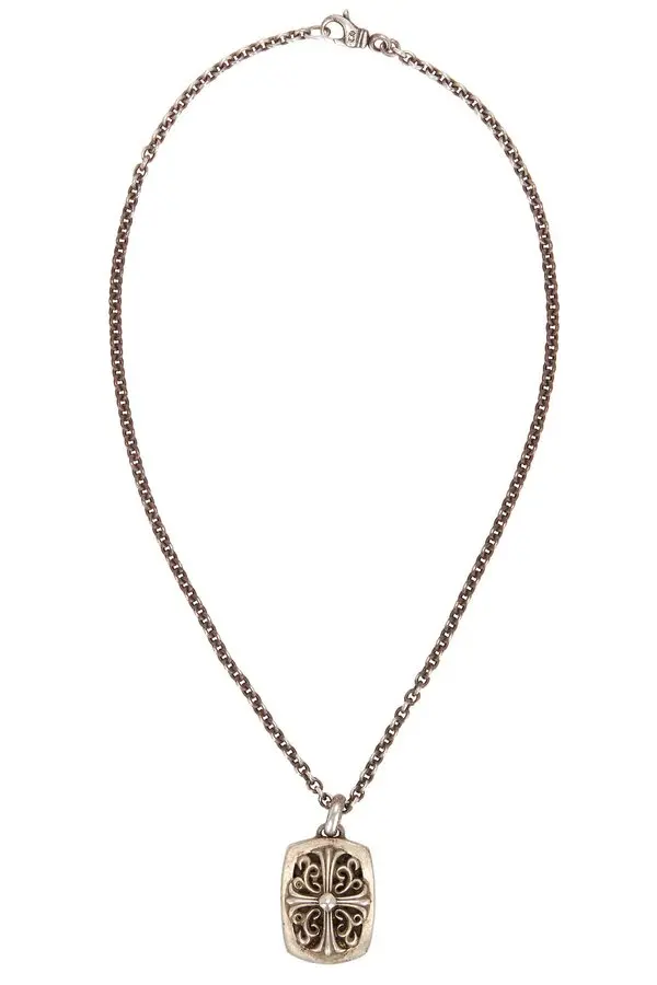 Chrome Hearts Keeper Pendant Chain Necklace In Metallic - Silver