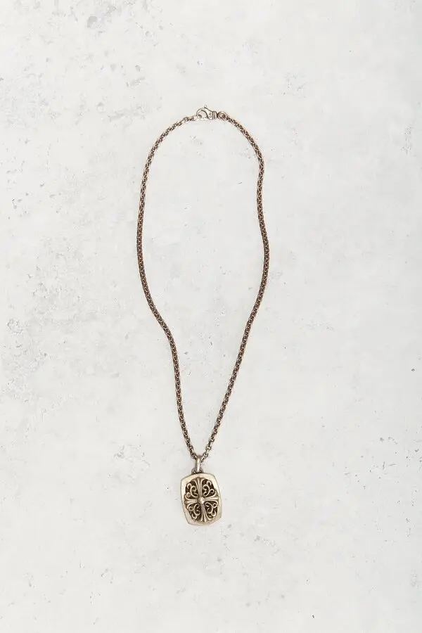 Chrome Hearts Keeper Pendant Chain Necklace In Metallic - Silver