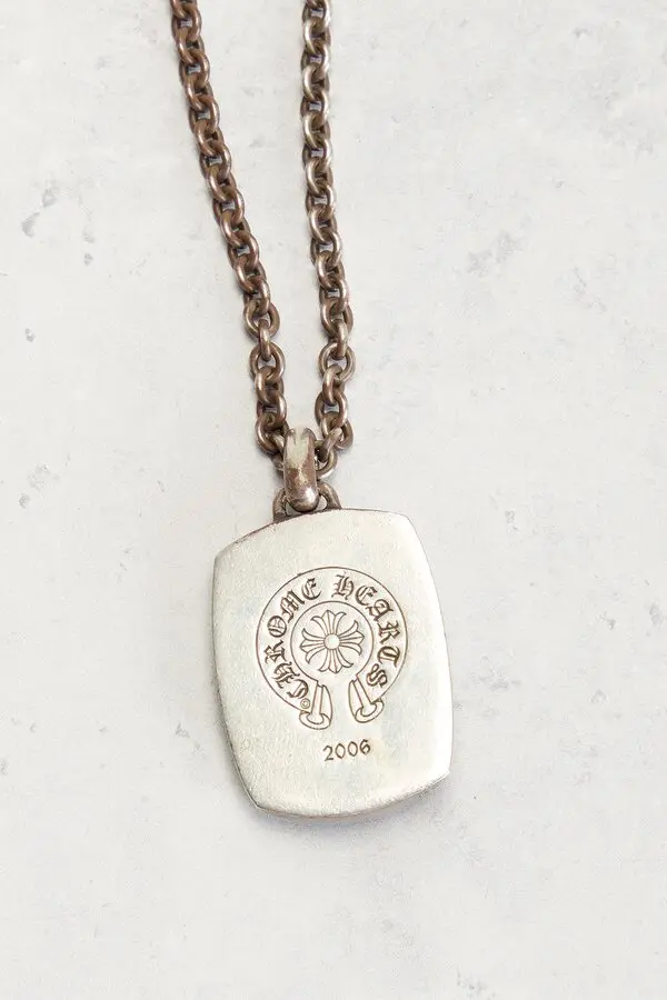 Chrome Hearts Keeper Pendant Chain Necklace In Metallic - Silver