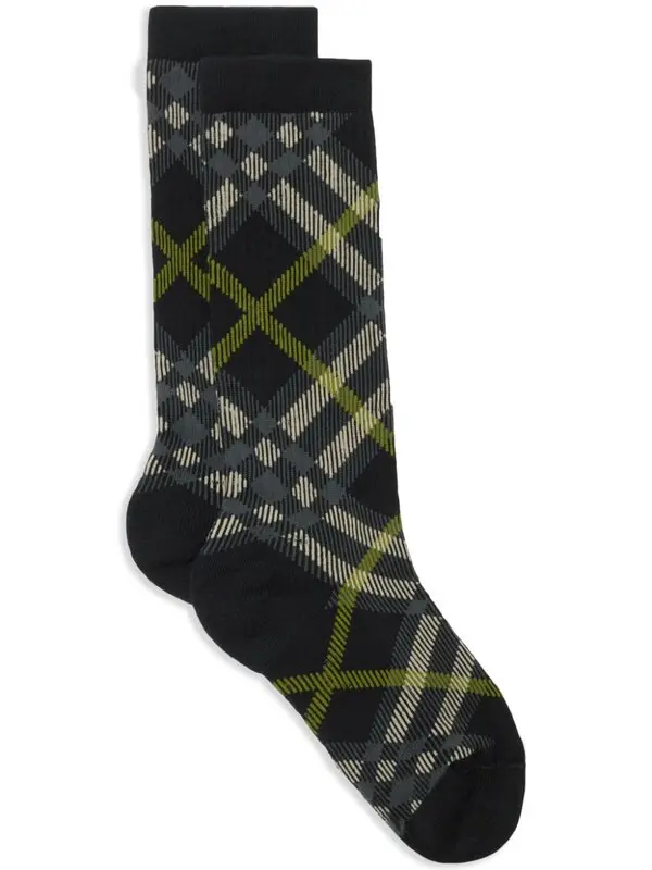 Burberry Check Socks - Black
