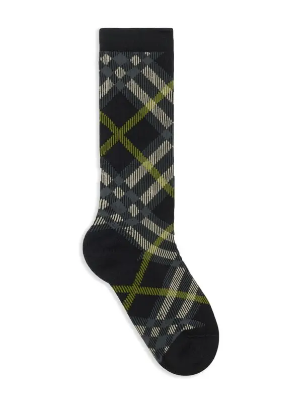 Burberry Check Socks - Black