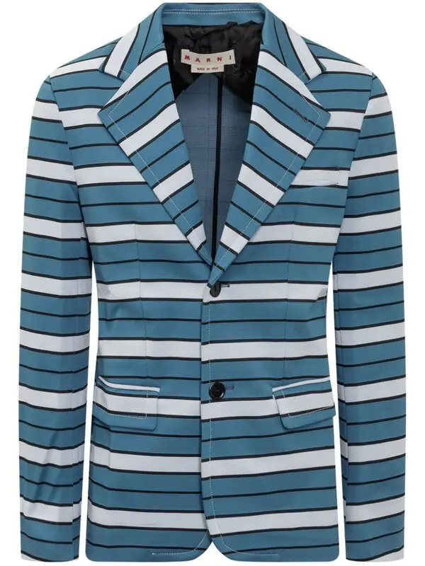Marni Striped Blazer - Blue