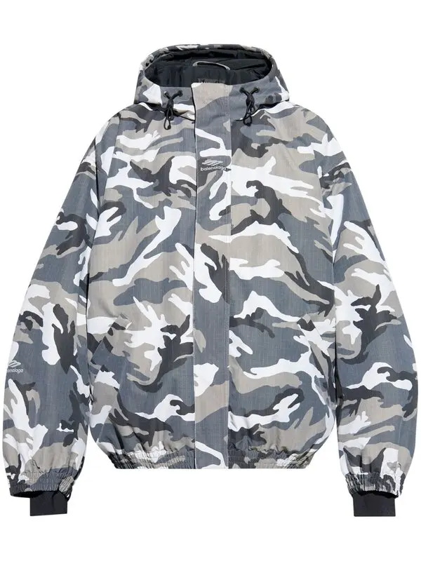 Balenciaga Camo Ski Jacket Grey Editorialist