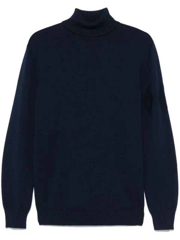 BALLANTYNE Turtleneck Wool Sweater - Blue