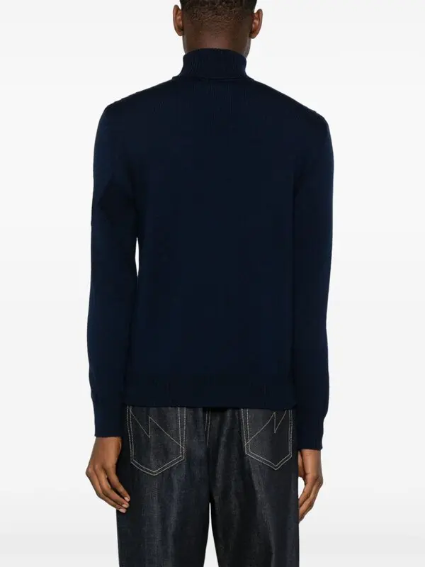 BALLANTYNE Turtleneck Wool Sweater - Blue