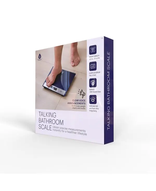 PURSONIC Talking Bathroom Scale - Medium Blue