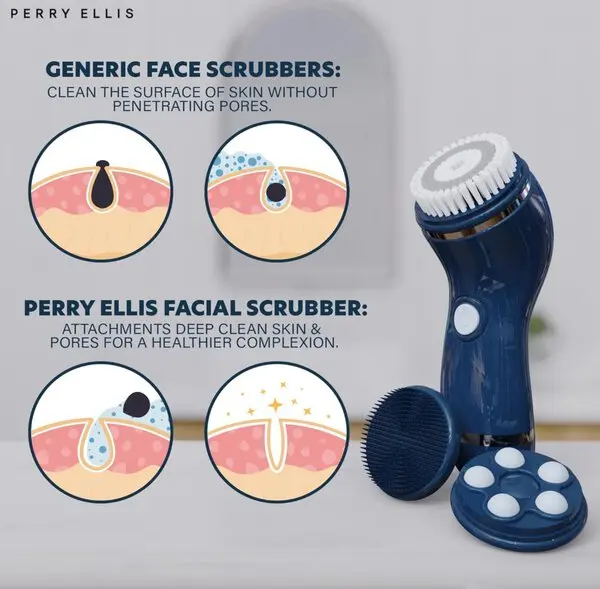 Perry Ellis S 4-in-1 Massage & Facial Cleaning Device
