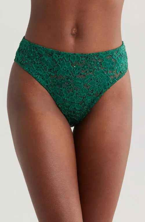 KILO BRAVA High Leg Lace Briefs - Emerald