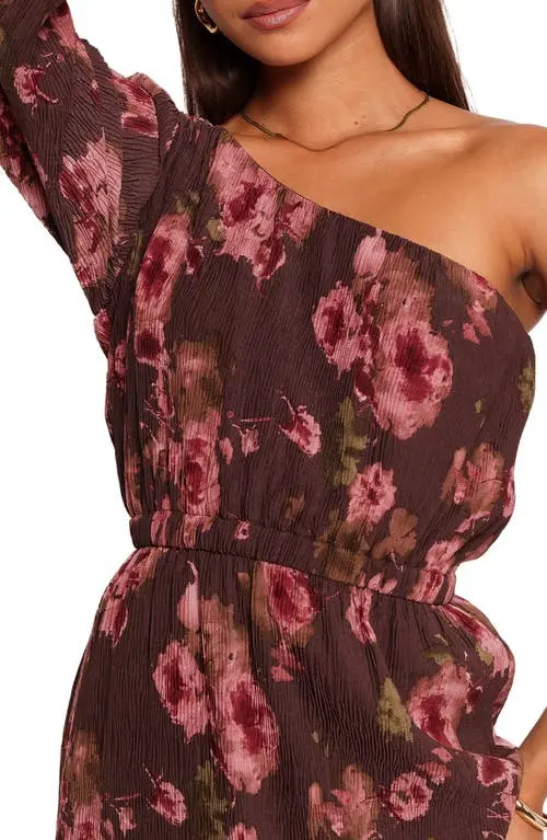 PETAL & PUP Floral Plissé Midi Dress