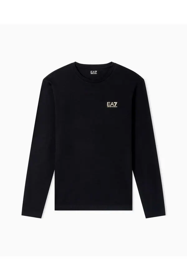 Emporio Armani Long-sleeved Cotton Core Identity T-shirt - Black