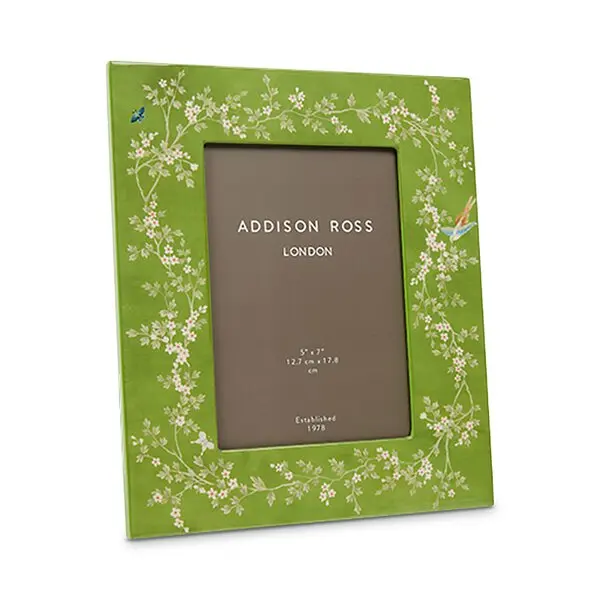 ADDISON ROSS Chinoiserie Blossom Photo Frame, 5 X 7 - Green