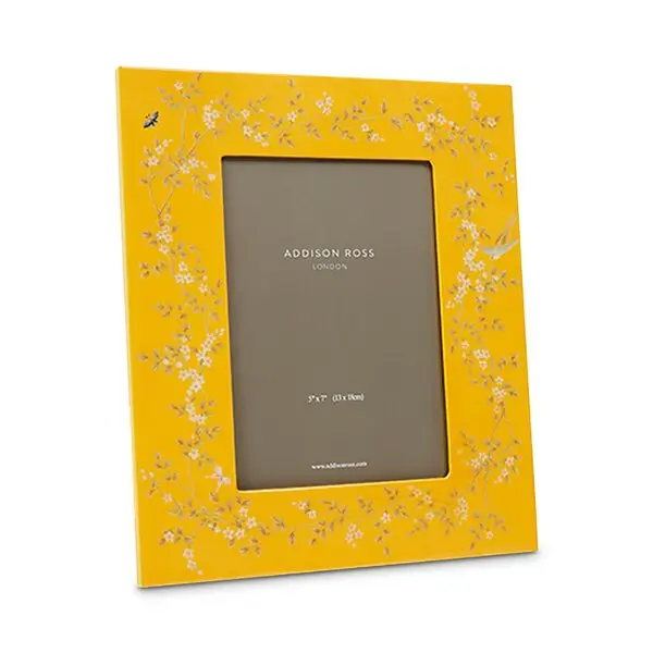 ADDISON ROSS Chinoiserie Blossom Photo Frame, 5 X 7 - Yellow