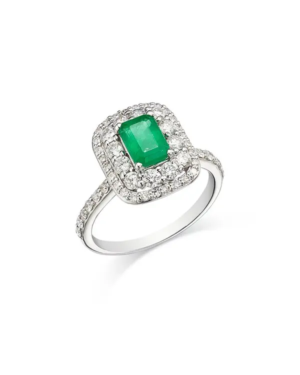 Bloomingdale'S Emerald And Diamond Ring - Green/white