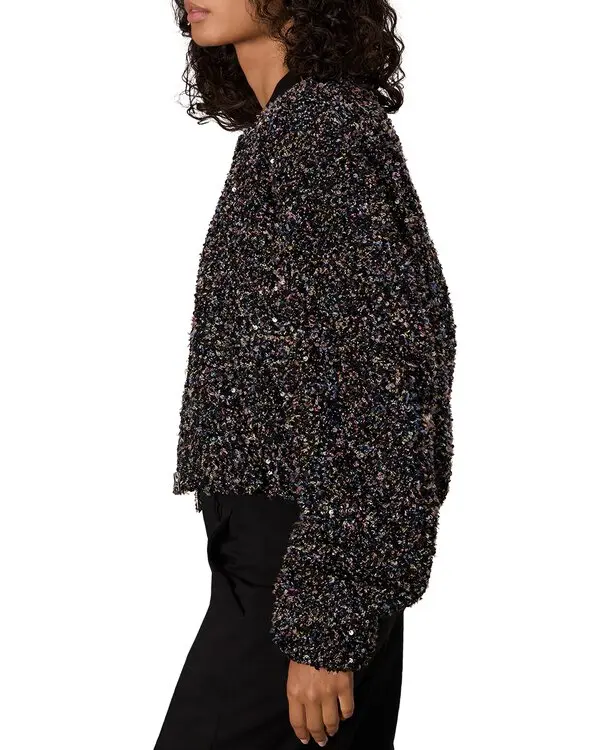 Rag Bone Samira Sequined Bomber Jacket In Multicolor 48% Off