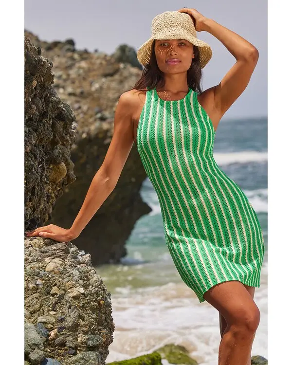 BECCA By Rebecca Virtue Cabo High Neck Dress Swim Cover-up