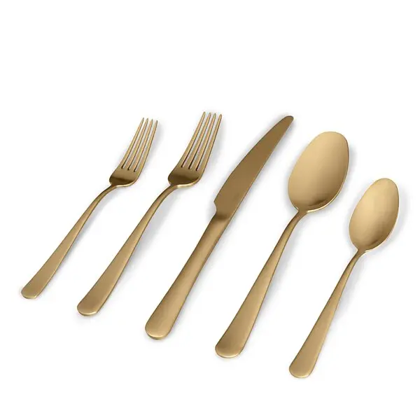 FABLE 20 Piece Flatware Set, Service For Four - Gold