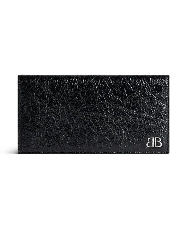 Balenciaga Monaco Vertical Long Wallet - Black