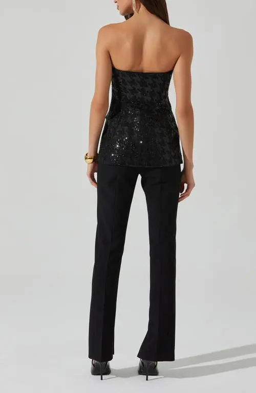 Astr The Label Milani Sequin Strapless Top