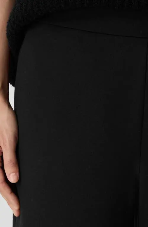 Eileen Fisher Ponte Wide Leg Pants - Black