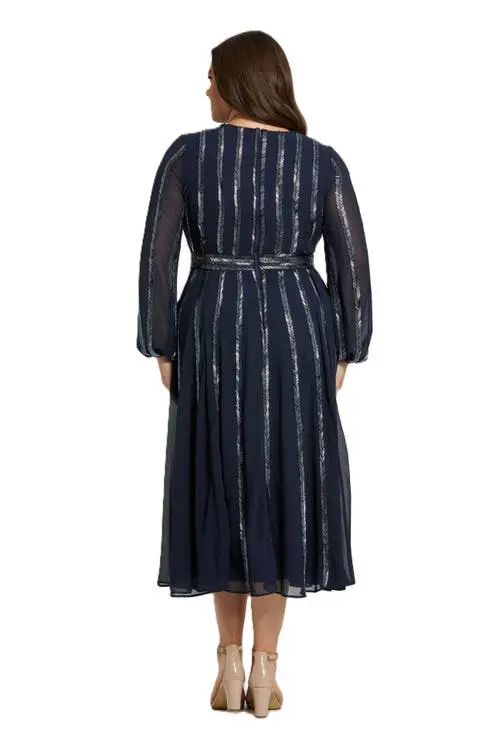 Mac Duggal Long Sleeve Beaded Gown