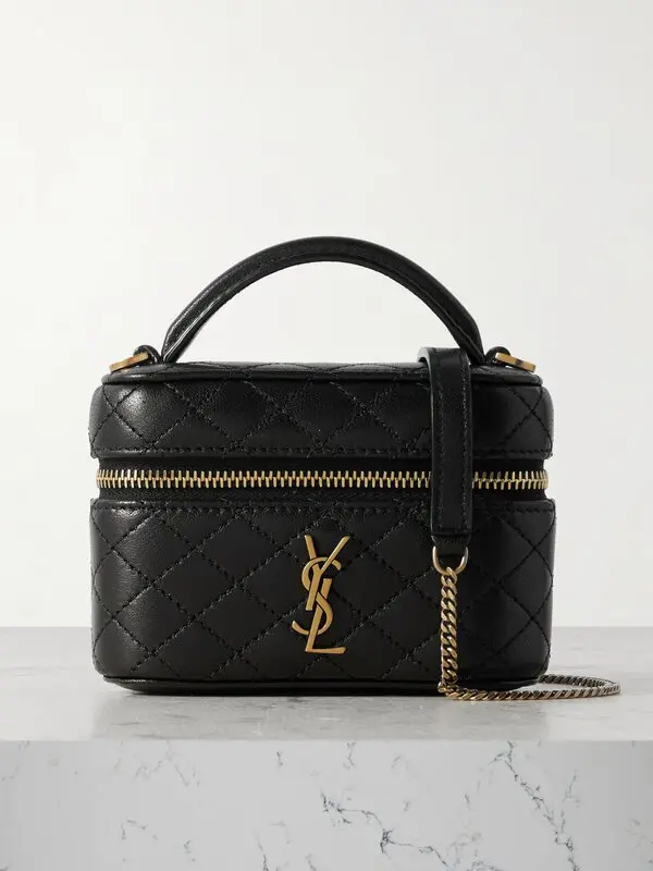 Saint Laurent Gaby Vanity Micro Quilted Leather Shoulder Bag