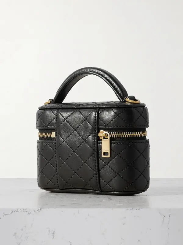 Saint Laurent Gaby Vanity Micro Quilted Leather Shoulder Bag
