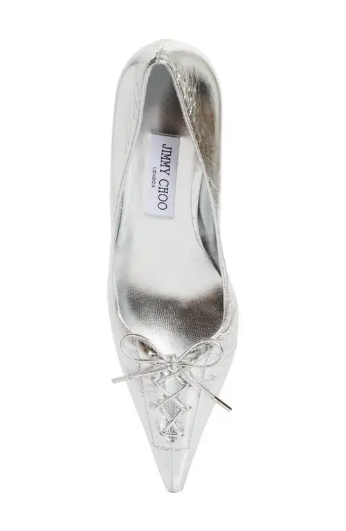 JIMMY CHOO Scarlett Pointed-toe Pumps - Silver