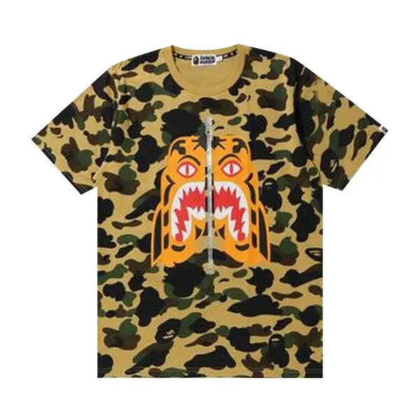 A BATHING APE 1st Camo Tiger Tee - Yellow