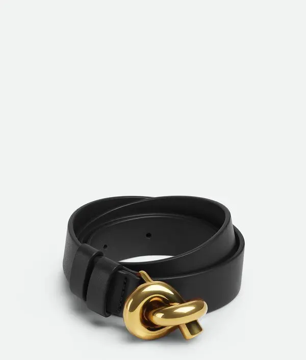 BOTTEGA  VENETA Long Knot Belt - Black