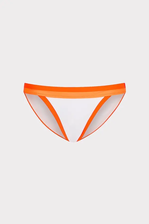 MILLY CABANA Positano Color Block Bikini Bottom - Mango