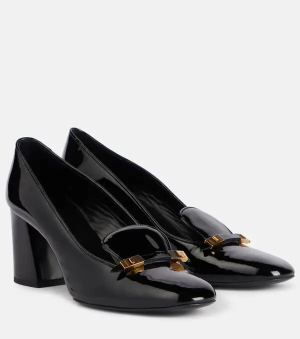 Khaite Elio Patent Leather Loafer Pumps