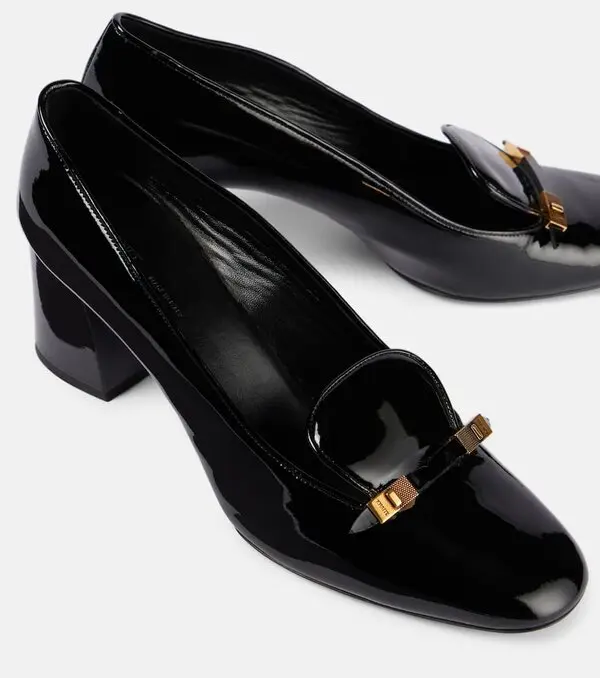 Khaite Elio Patent Leather Loafer Pumps