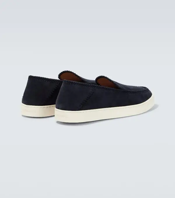 Giorgio Armani Galleria 3 Suede Loafers - Blue