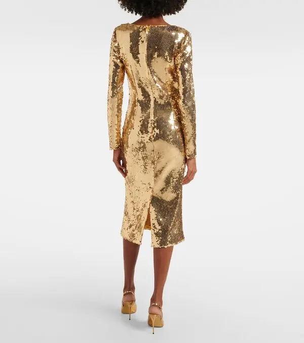 Dolce & Gabbana Sequined Midi Dress