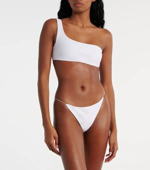 Jade Swim Eliza One-shoulder Bikini Top - White