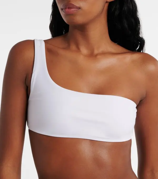 Jade Swim Eliza One-shoulder Bikini Top - White