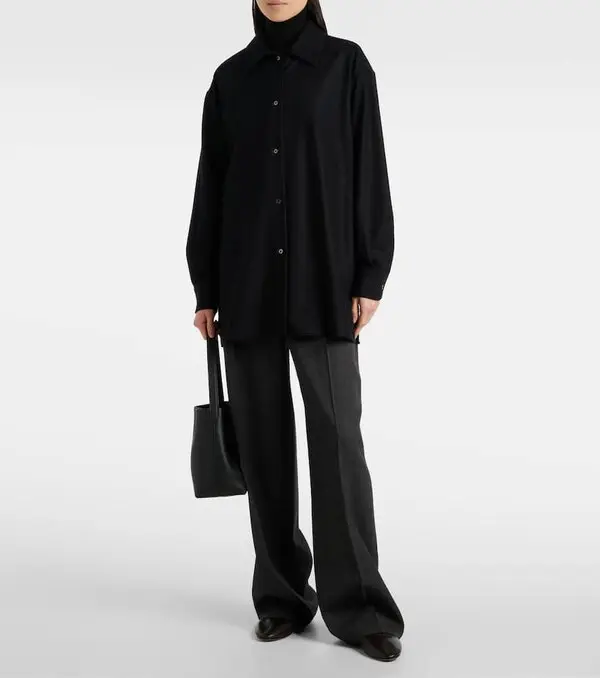 THE ROW Komako Wool And Cashmere Shirt
