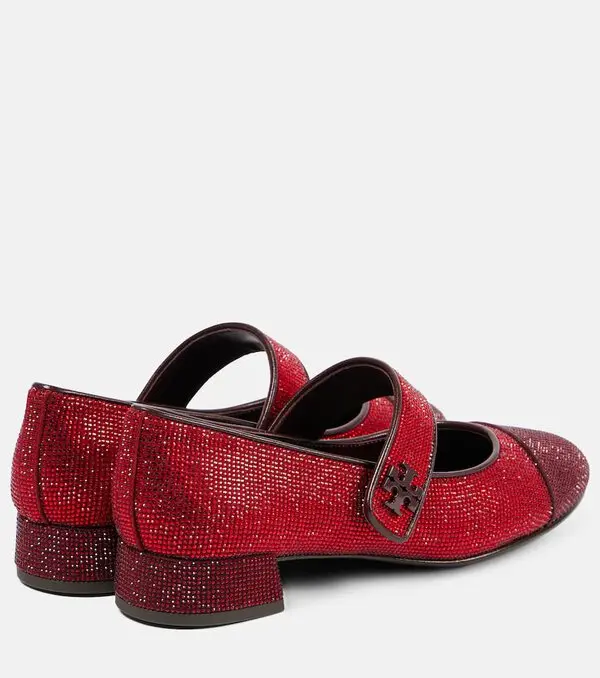 Tory Burch Embellished Leather Mary Jane Pumps