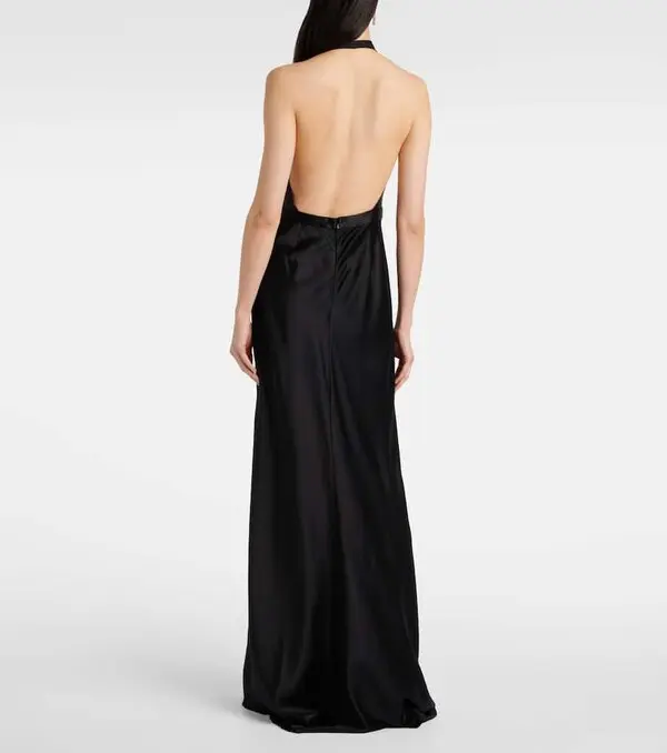 NILI LOTAN Essy Silk Charmeuse Gown