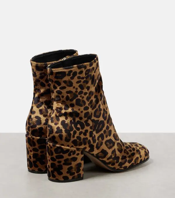 GIANVITO ROSSI Joelle 70 Leopard-print Ankle Boots - Multicoloured