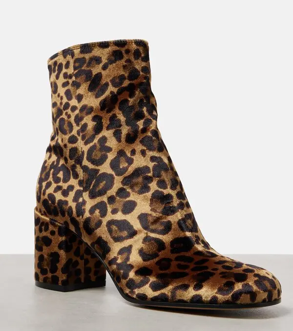 GIANVITO ROSSI Joelle 70 Leopard-print Ankle Boots - Multicoloured