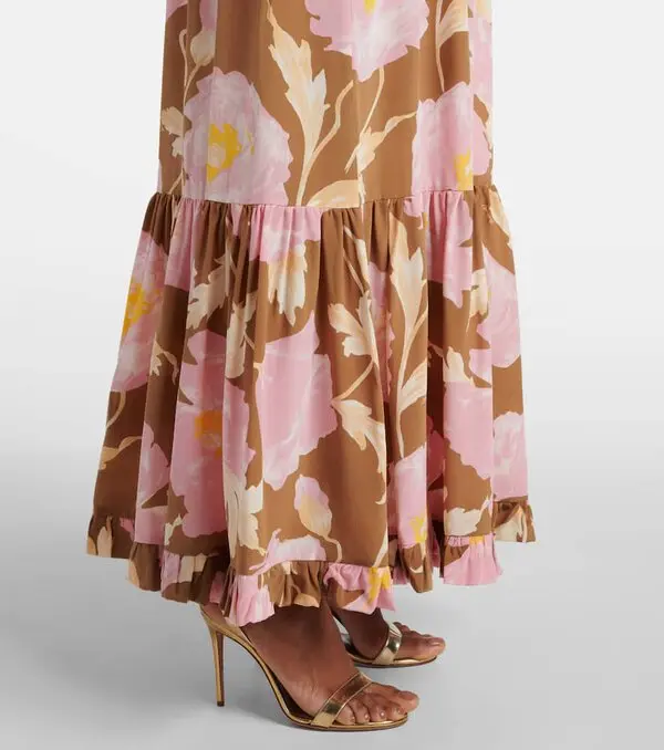 La DoubleJ Visconti Silk Crêpe De Chine Maxi Dress - Multicoloured